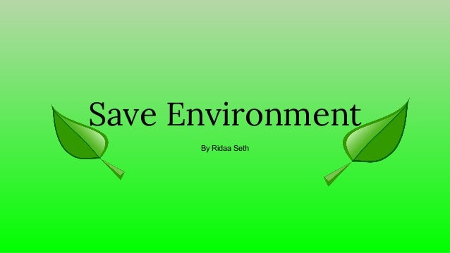 Save environment | PDF