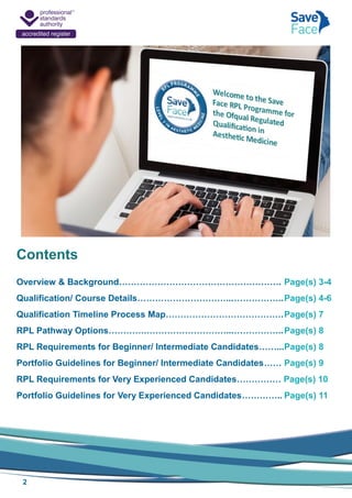 Save face rpl welcome pack | PDF