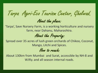 Agro Tourism | Eco Tourism | Save Farm | PPTX