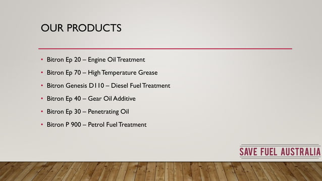 Save fuel Australia oil additives Australia | PPT