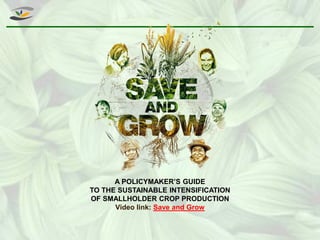 SAVE & GROW: Sustainable Rice Intensification and Ecosystem Literacy ...