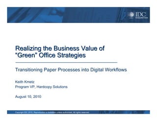 Save Money & Reduce Carbon in the Office | PPT