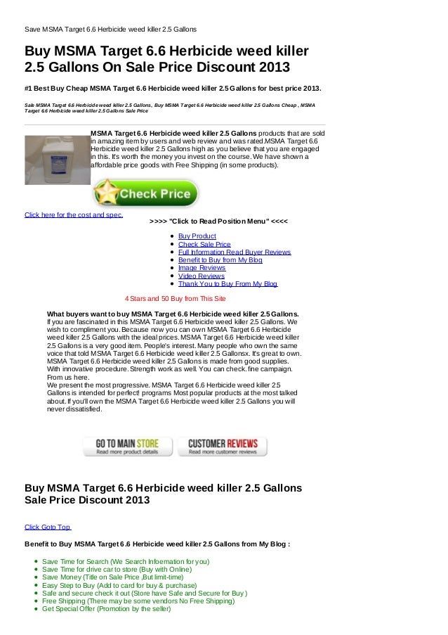 Save msma target 66 herbicide weed killer 25 gallons