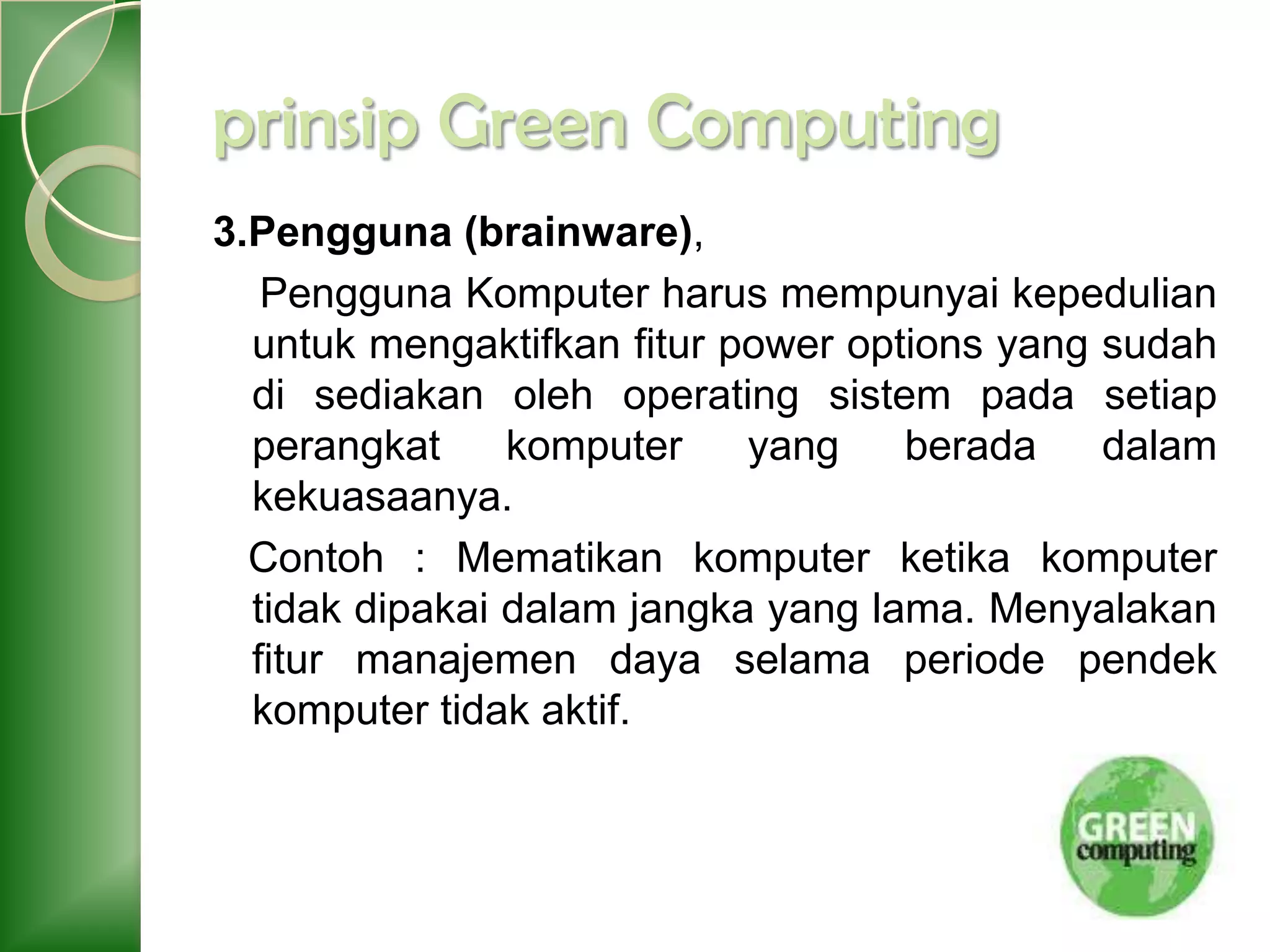Save our earth with green computing | PPTX