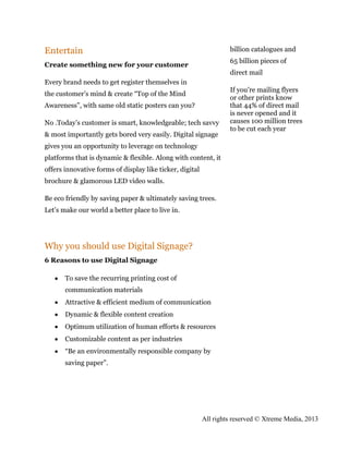 Save paper. Use Digital Sigange | DOCX