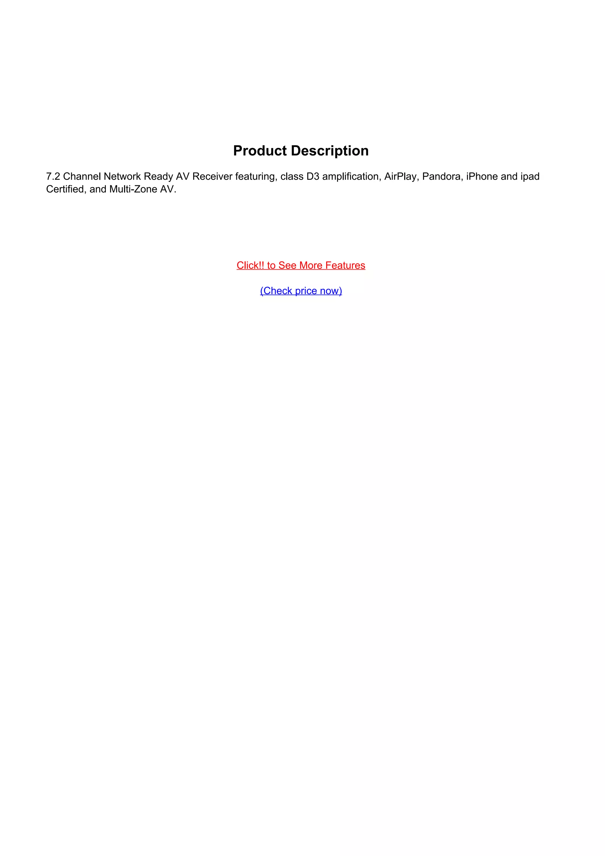 Save pioneer sc 1222-k 7.2 channel network ready av receiver | PDF