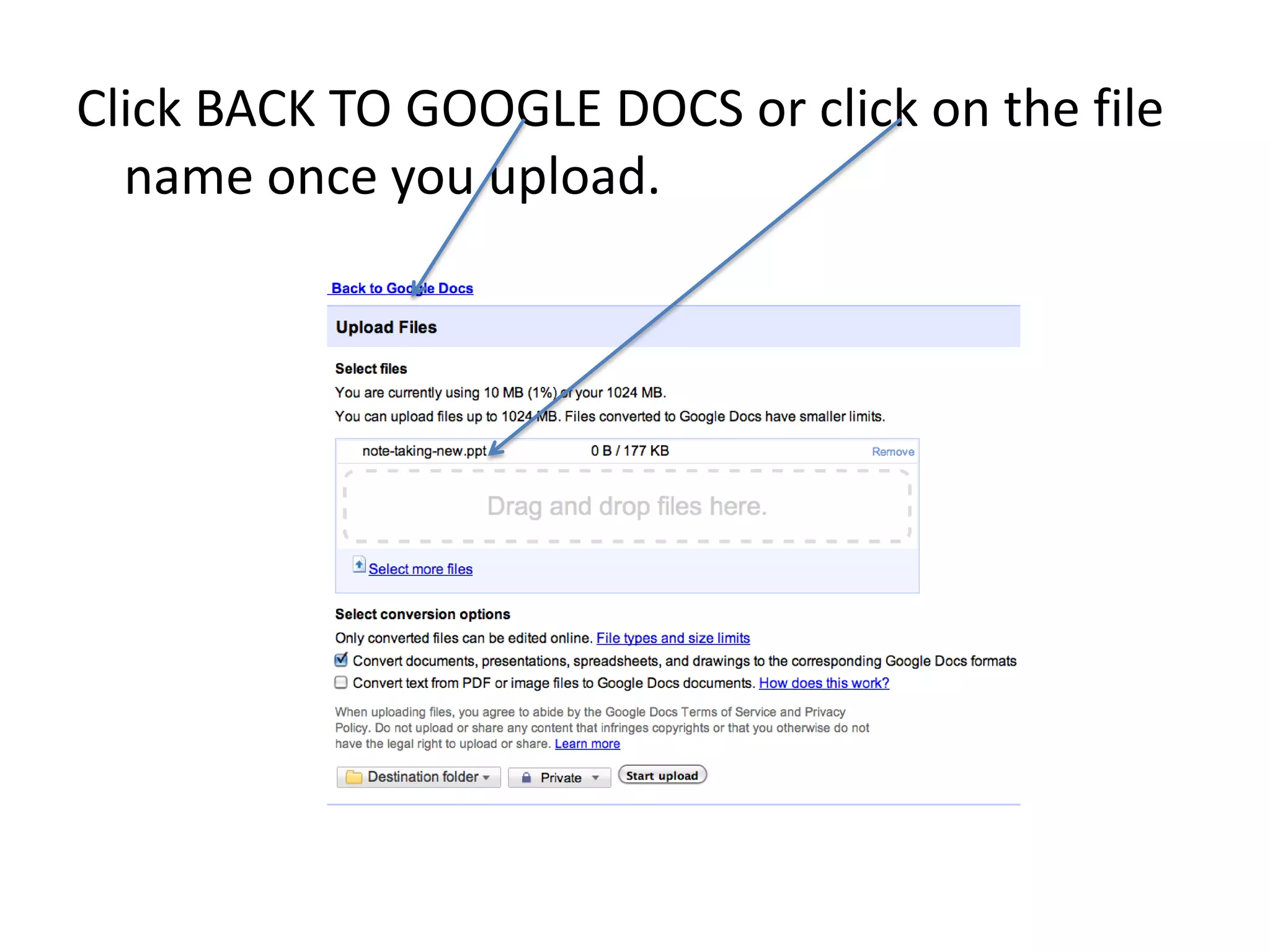 Save PowerPoint to Google Docs | PPT