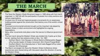 Save Silent Valley Movement & Save Western Ghats Movement | PPTX