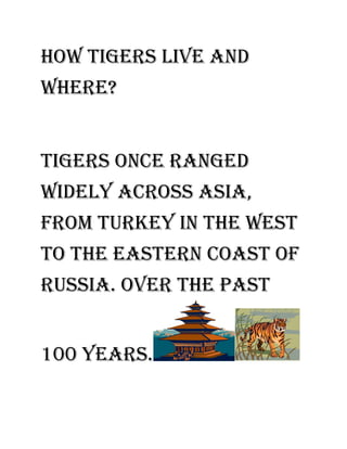 Save tigers life | DOCX