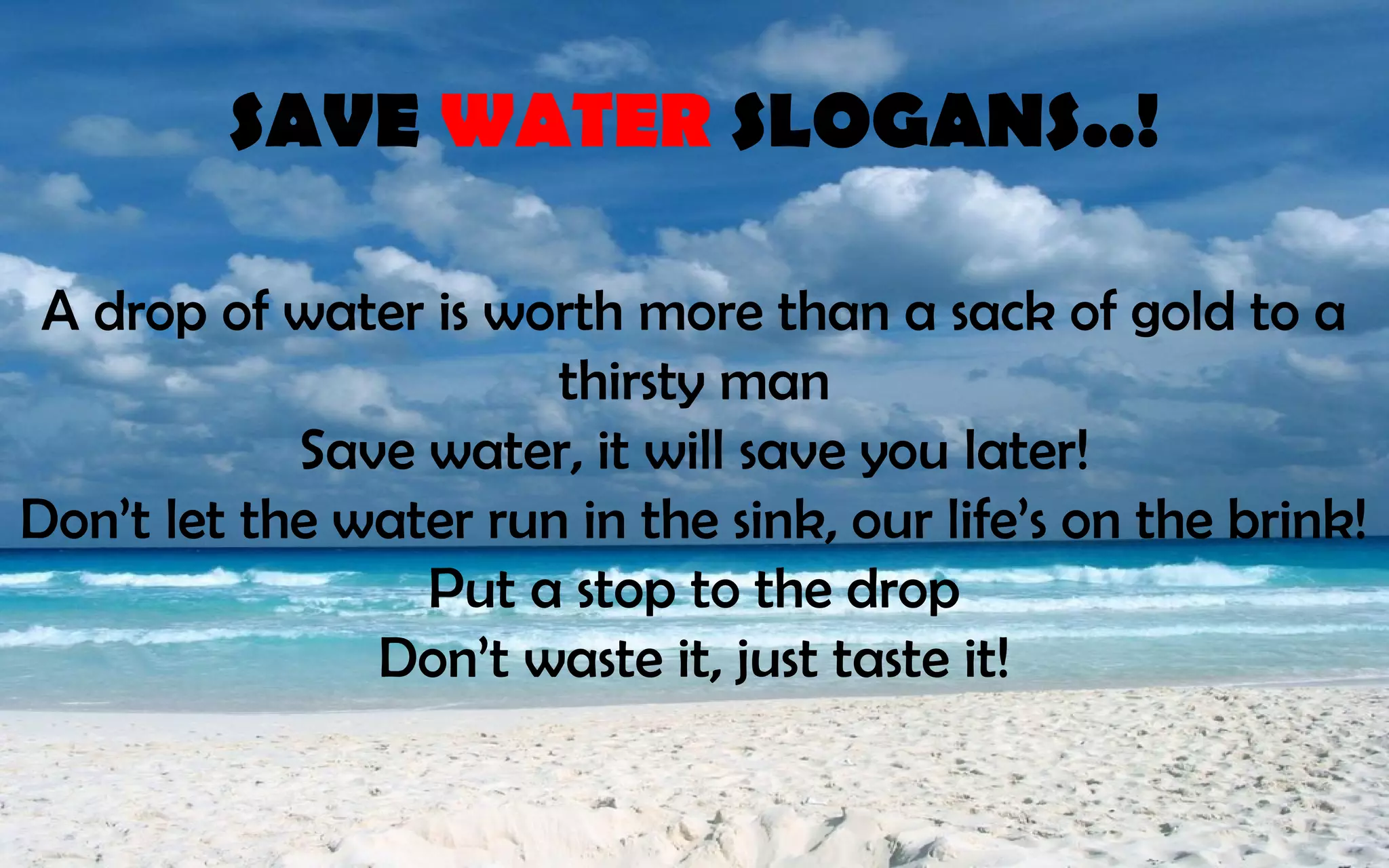 Save water | PPT