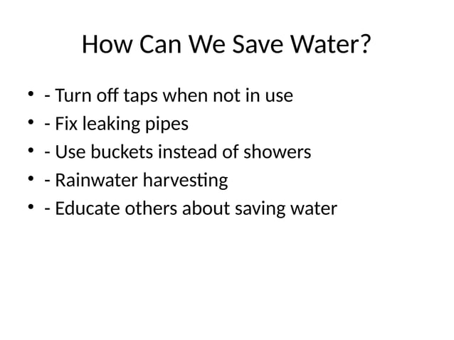 Save_Water_Presentation.pptx on environment | PPTX
