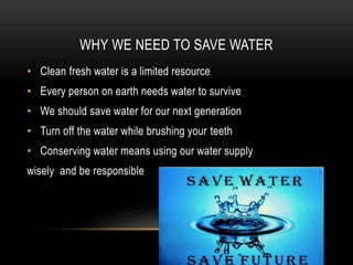 Save water presentions | PPTX