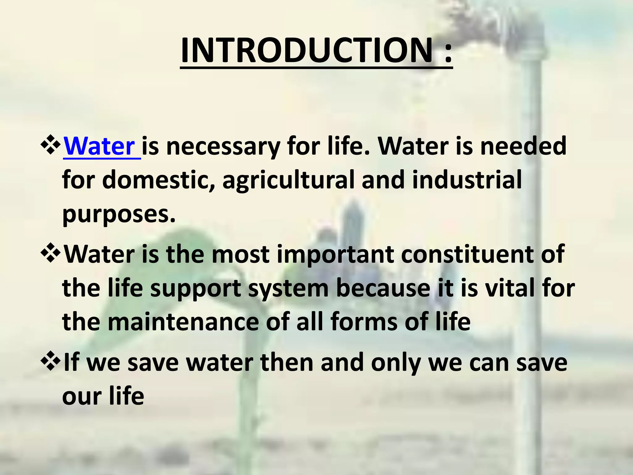 Save water save life | PPTX
