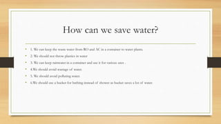 Save water Save life.pptx | Bath and Shower | Personal Care