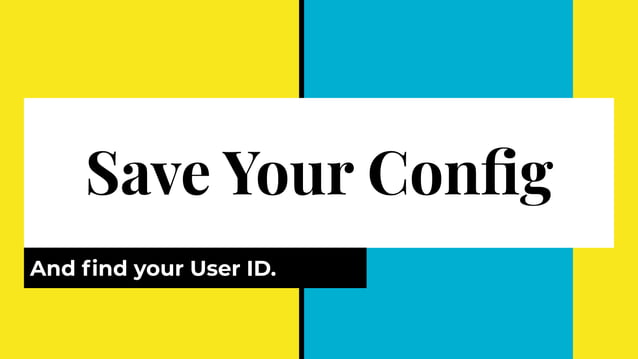 Save your config | PDF