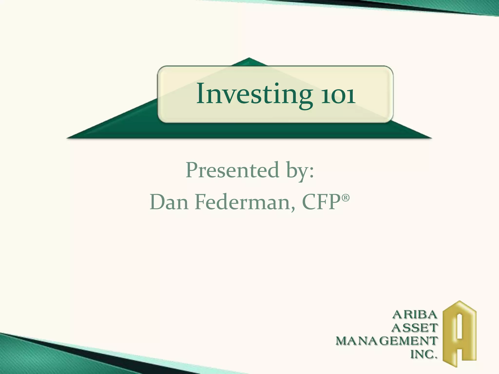 Investment 101 | PPTX
