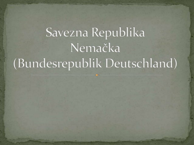 Savezna Republika Nemačka | PPTX