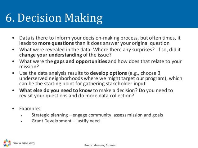 Using Data For Informed Decision Making
