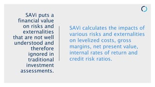 Sustainable Asset Valuation (SAVi) Tool | PPT
