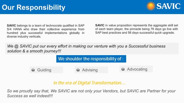 Savic Corporate Presentation | PPT