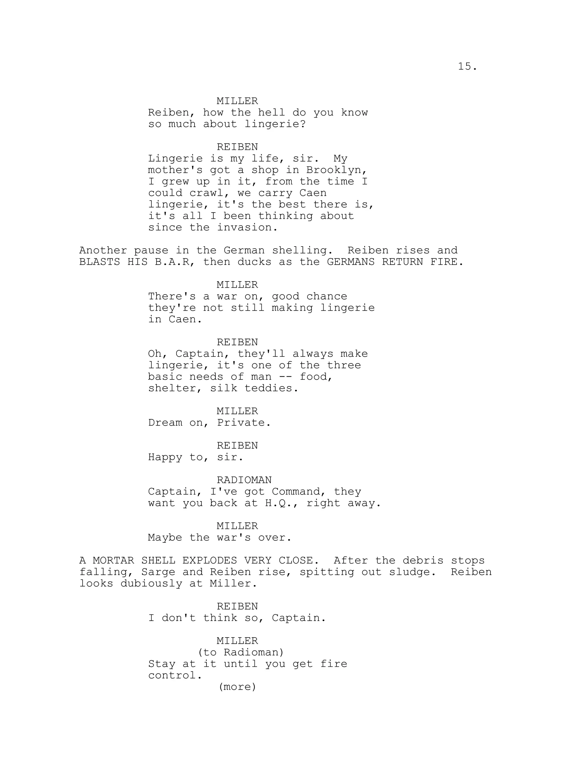 Saving Private Ryan movie script 1998 | PDF | Arms & Ammunition | Sensitive Topics