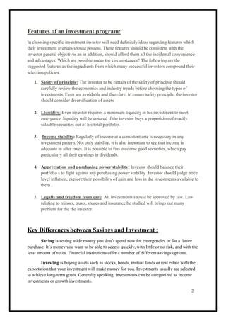 Saving and investment awareness | PDF | Stocks and Bonds | Personal ...