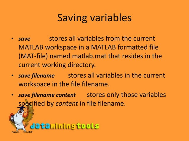 Matlab: Saving And Publishing | PPT