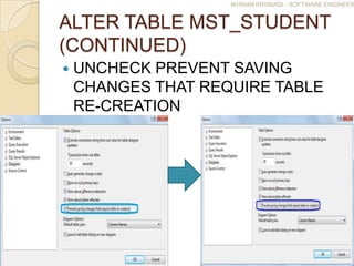 How To Solve: Saving Changes Is Not Permitted on SQL SERVER | PPT