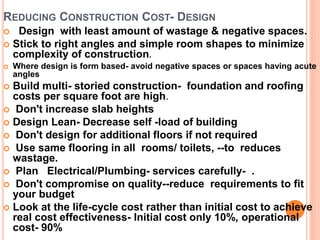 Making Buildings Cost- Effective through Building Design | PPTX