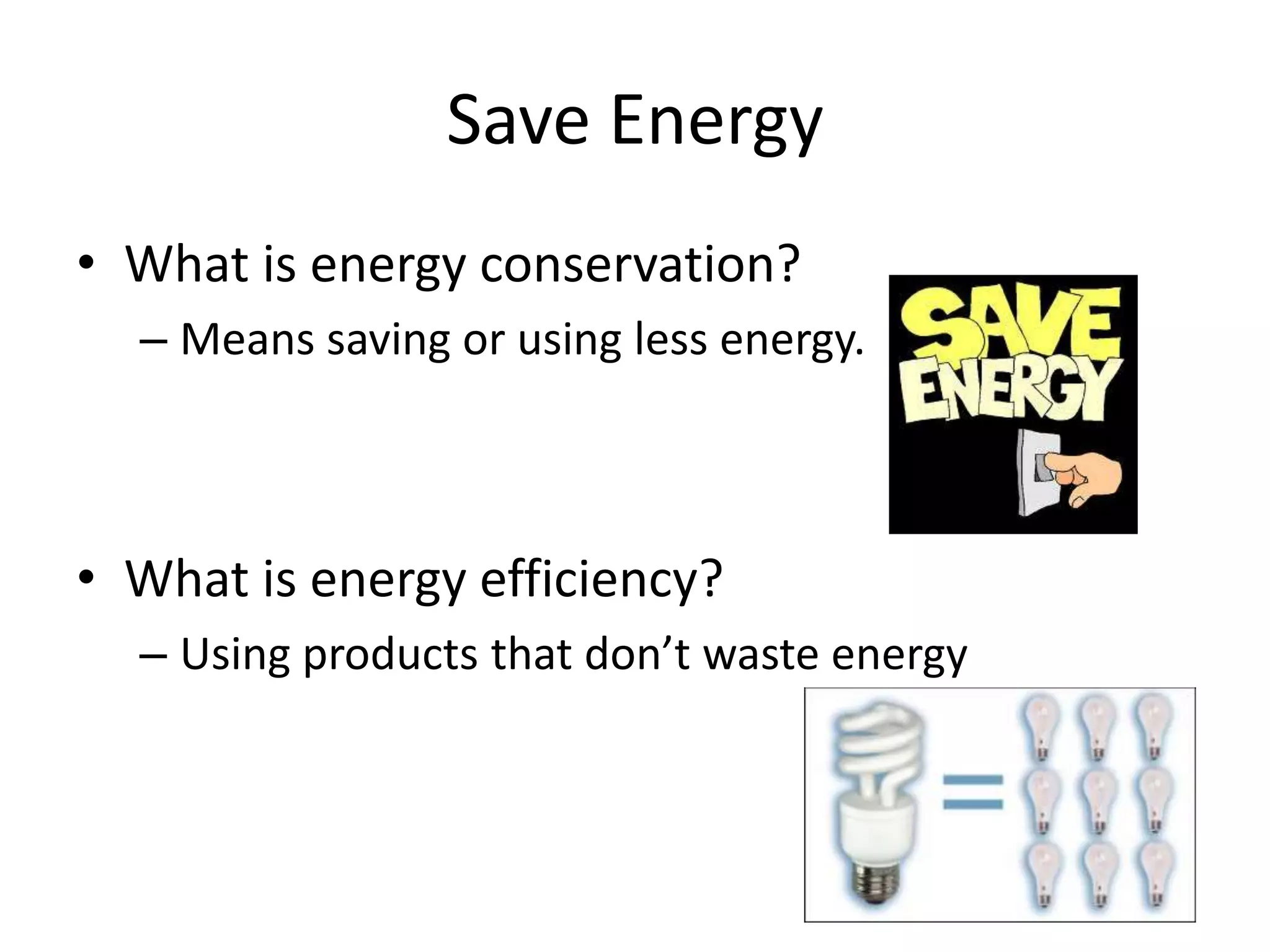 Saving energy | PPTX