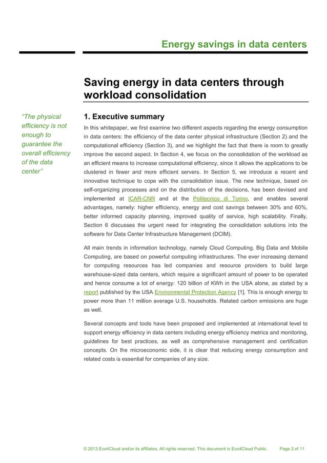 Saving Energy In Data Centers Through Workload Consolidation Pdf