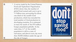 Saving food for ourselves | PPTX | Food & Drink