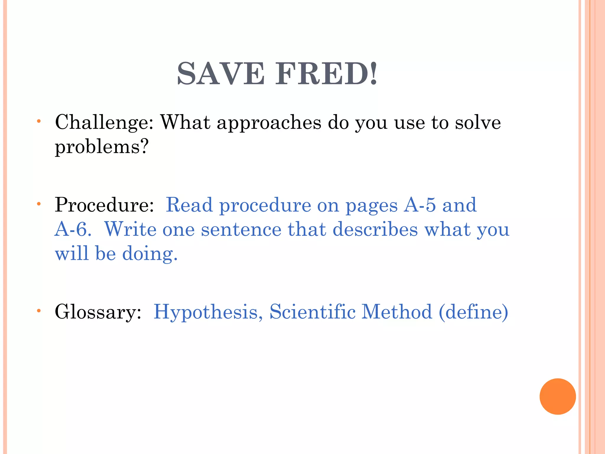 Saving fred | PPT