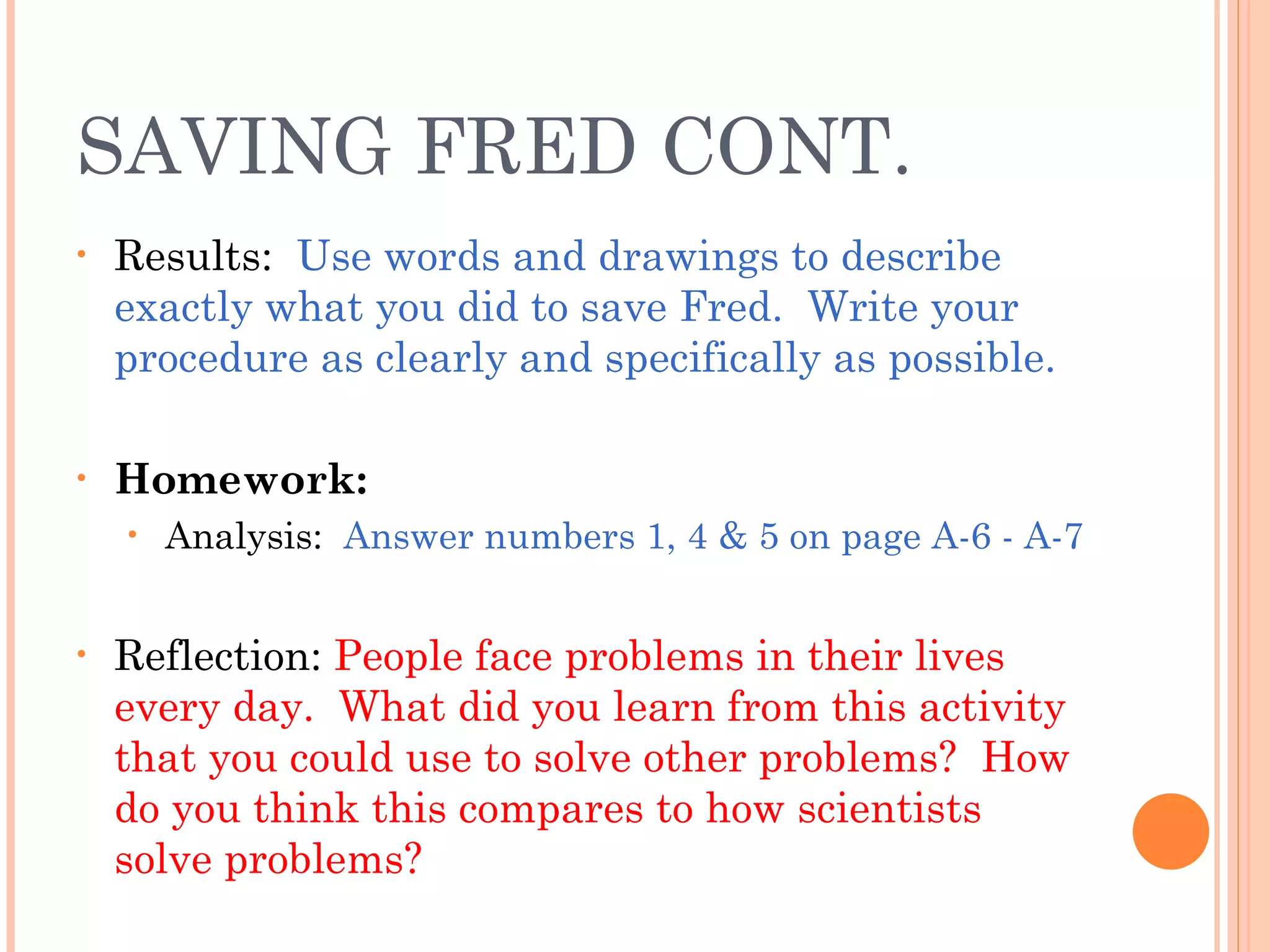 Saving fred | PPT