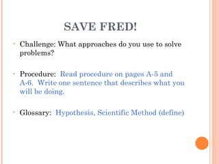 Saving fred | PPT