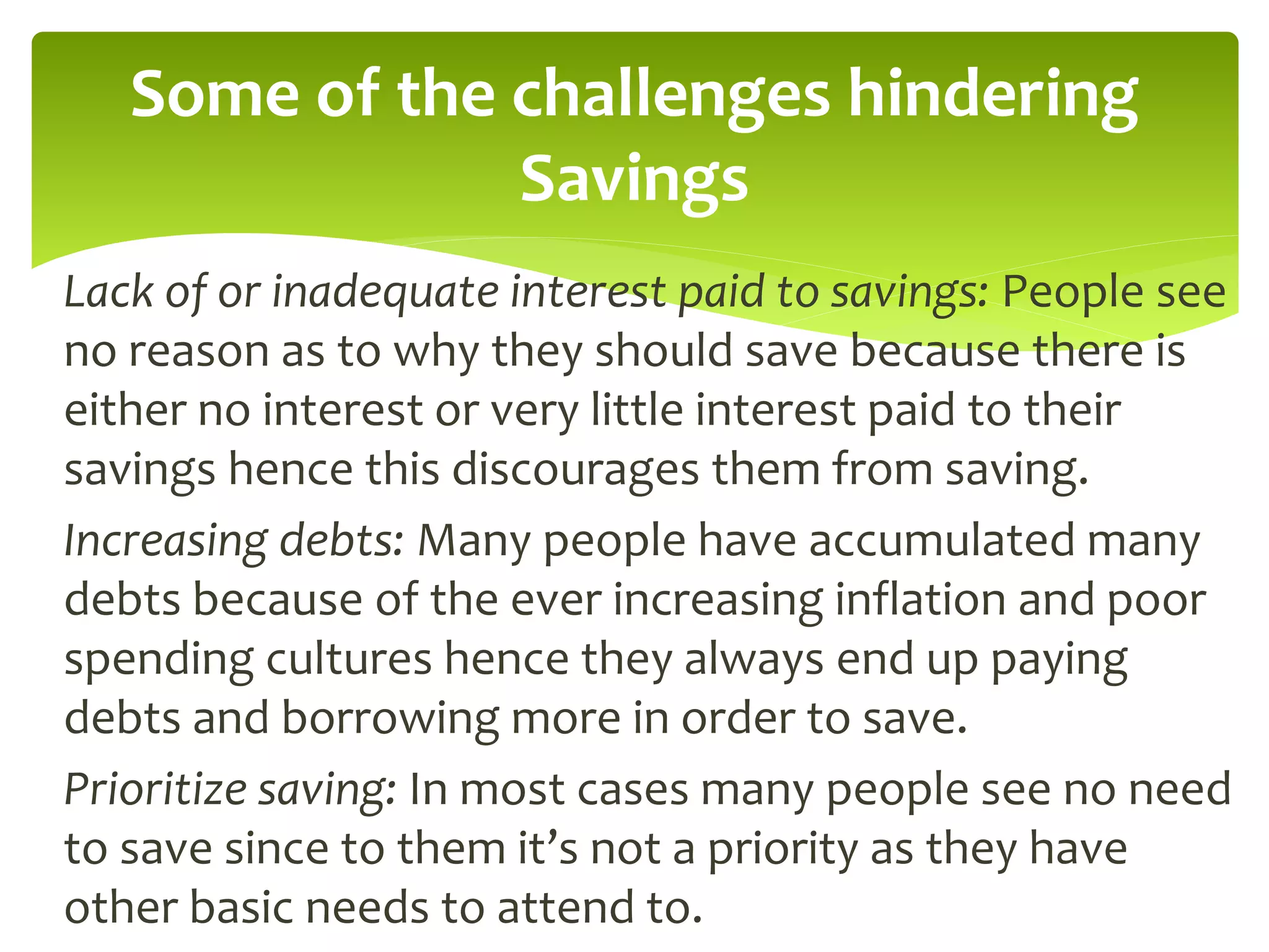 Saving mobilization | PPTX