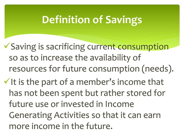 Saving mobilization | PPTX | Business Banking & Finance | Business