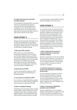 Saving Mothers and Babies: Maternal and perinatal mortality audits | PDF
