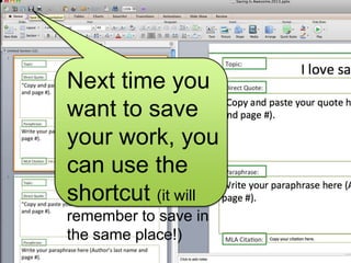 Saving Student Work on a Mac (at school) | PPTX