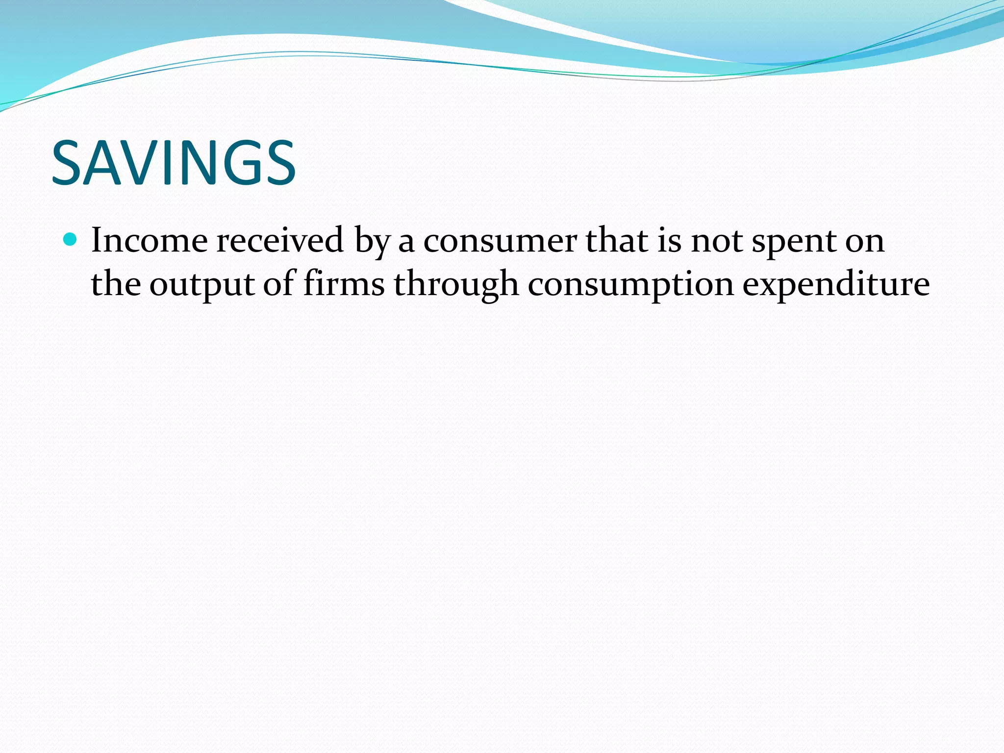 Savings and Consumption | PPTX