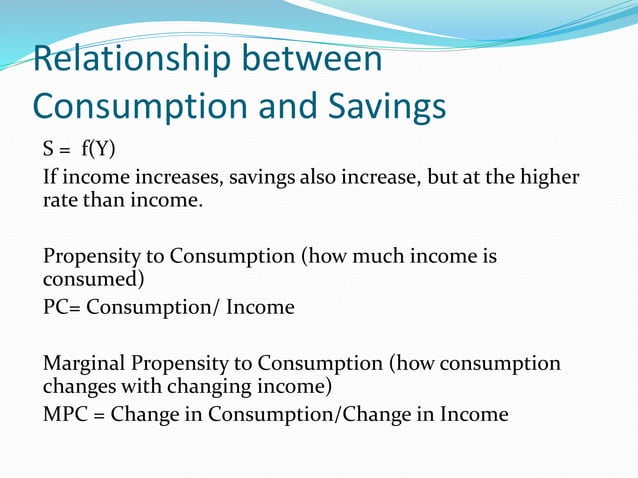 Savings and Consumption | PPTX