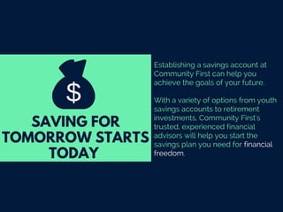 Saving for Tomorrow Starts Today | PDF | Consumer Banking | Personal ...