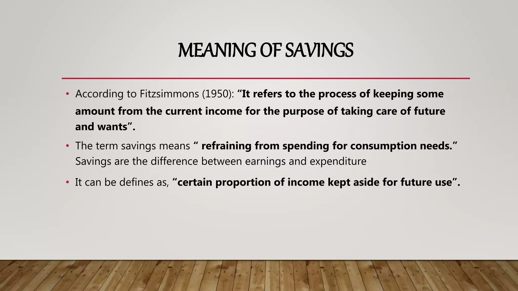 Savings and investments | PPTX