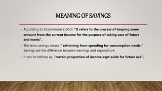 Savings and investments | PPTX