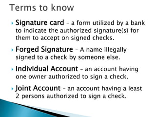 Lesson Plan 3 Savings & Checking Accounts | PPTX