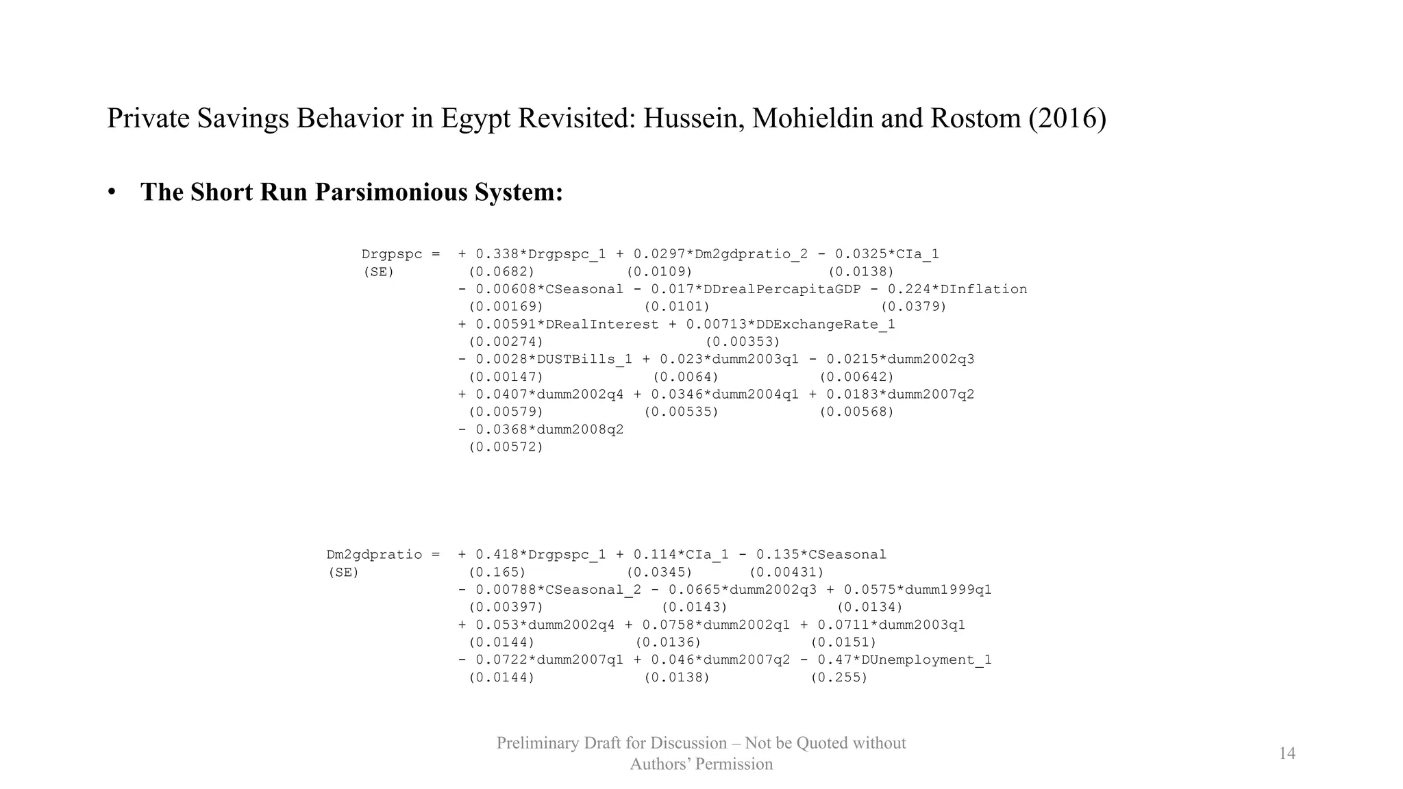 Savings, Financial Development and Economic Growth in Egypt Revisited | PPT