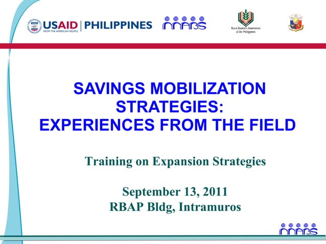 Savings mobilization strategies | PPT