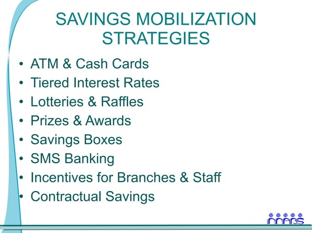 Savings mobilization strategies | PPT