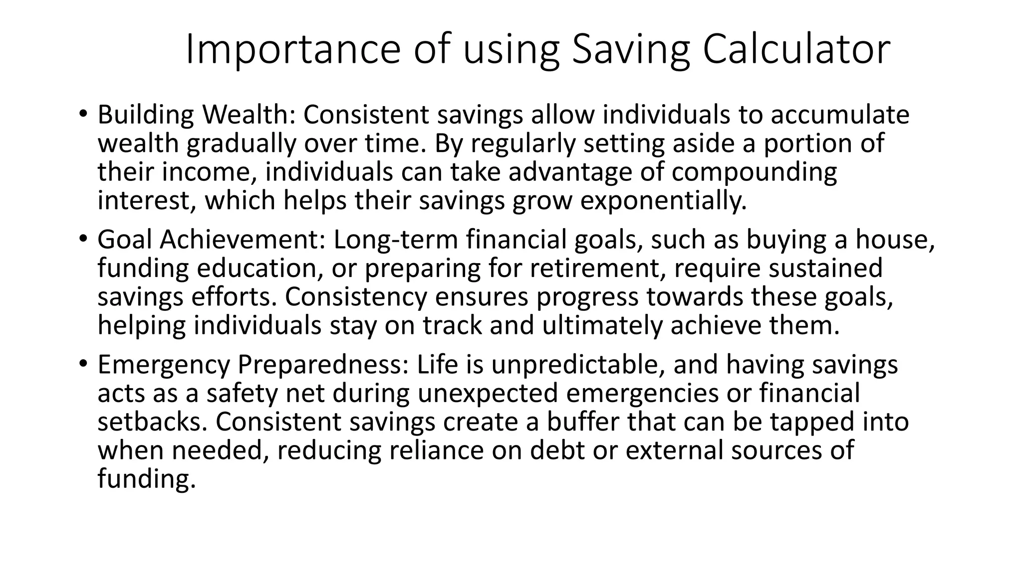 Savings Plan Calculator | PPTX | Financial Planning | Personal Finance