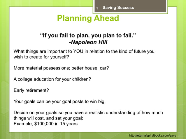 Saving Success Part 1 | PPT